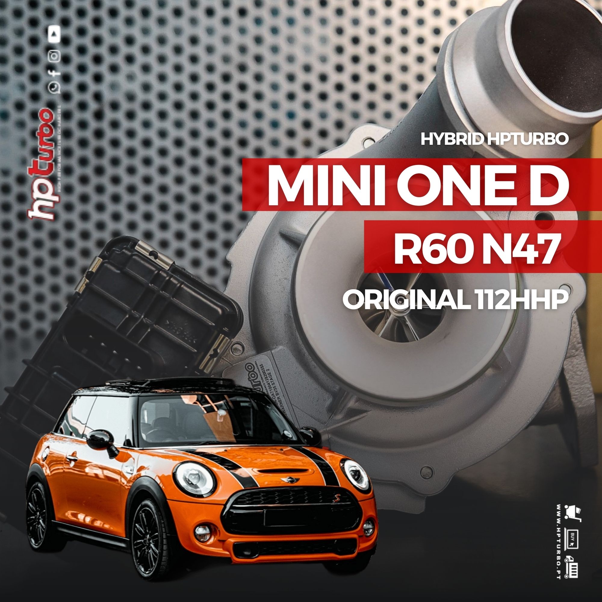 Hybrid Turbo BMW MINI ONE D (R60) N47N 112HP ORIGINAL 5435-970-0047 ...